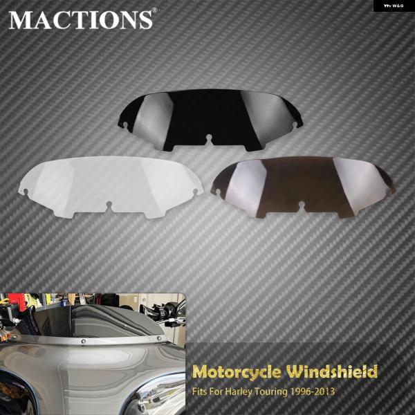 オートバイ バイク 4.5インチ 風防 フェアリング 風防 ディフレクター ハーレー ツーリング ストリート エレクトラ グライド 96-2013 ブラック/クリア/スモーク カスタム パーツ アクセサリーHign-concerned Ch...