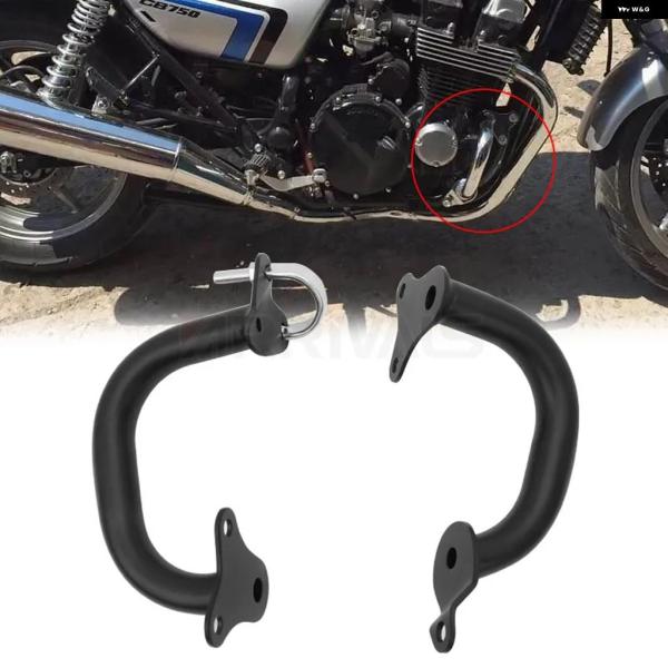 オートバイ バイク ブラックフロント エンジン ガード クラッシュ バー ホンダ CB750 F2 セブンフィフティ RC42 1992-2008 ナイトホーク カスタム パーツ アクセサリーHign-concerned Chemical:...