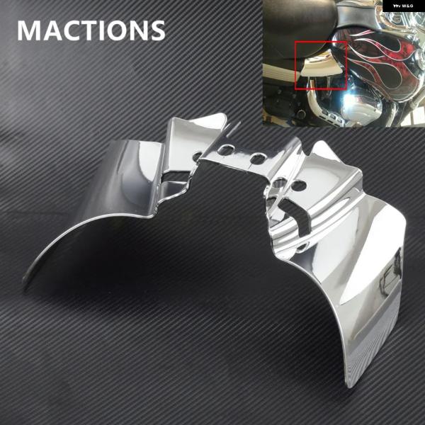 クロームサドルシールド ヒートデフレクター ハーレー ダイナ FXD FXDWG 1999-2016 2000 01 02 03 04 05 06 07 08 09 2010 2012-15 カスタム パーツ アクセサリーProtectiv...