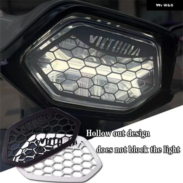 LONGJIA VICTORIA SIXTIES 150I 250I 300I オートバイ バイク ライトカバー ヘッドライト プロテクター カットアウトランプガード アルミアクセサリー カスタム パーツ アクセサリーProtective ...