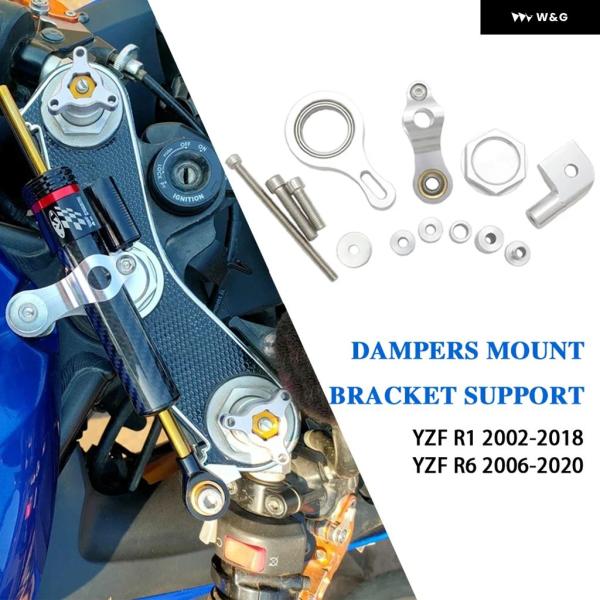 オートバイ バイク アクセサリーステアリングスタビライザー ヤマハ 2002-2018 2006-2020 ダンパー マウント ブラケット サポート キット カスタム パーツ アクセサリーProtective parts:Frame pro...