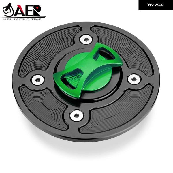 アルミ オートバイ バイク キーレス燃料ガス タンクキャップ カバー カワサキ NINJA 400 650 ZX6R Z900 Z650 Z400 VERSYS-X 300 VERSYS 1000 カスタム パーツ アクセサリーHign-c...