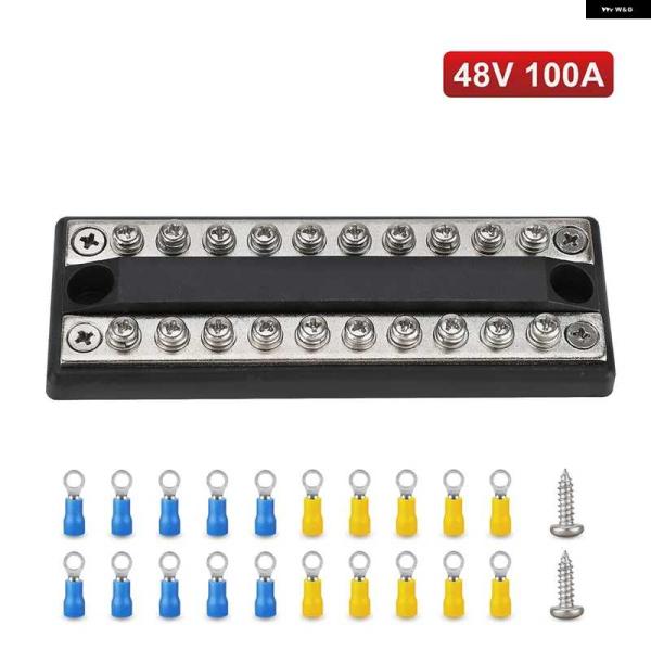 RV ボート トラック 電源バスバー分配ブロック100A正負両端子 RV ボート トラック 電源バスバー カスタム パーツ アクセサリーHign-concerned Chemical:NoneCertification:NoneOrigin...
