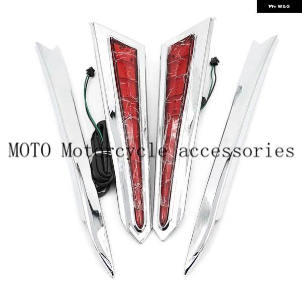オートバイ クロームLED サドルバッグ サドルバッグ アクセント カバー エクステンション VICTORY CROSS COUNTRY 10-17 HARD-BALL 10-13 CROSS ROADS カスタム パーツ アクセサリーPr...
