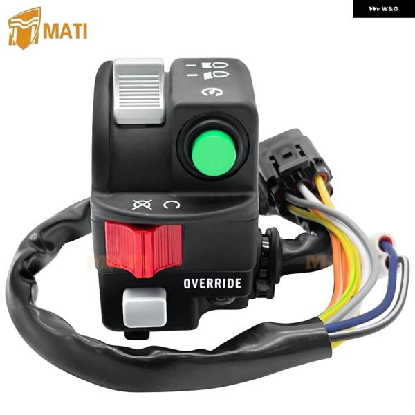 左 ハンドルバー スイッチ スタート/キル/ストップ ヘッドライト オーバーライド スズキ キングクアッド 500 750 LT-A500 LT-A750 37400-34K00 カスタム パーツ アクセサリーFor ATV Brand/M...