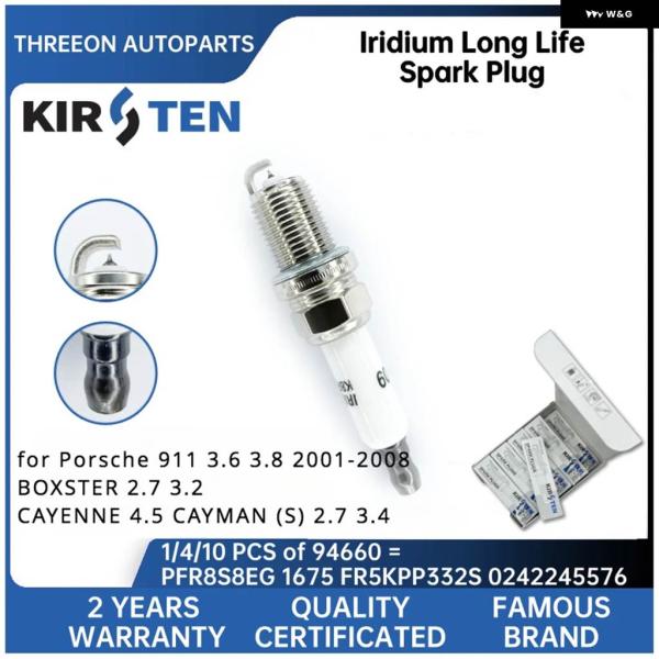 イリジウム スパークプラグ ポルシェ 911 3.6 3.8 2001-2008 ボクスター 2.7 3.2 カイエン 4.5 ケイマン S 2.7 3.4 FGR5KQE0 99917022390 カスタム パーツ アクセサリーRefer...