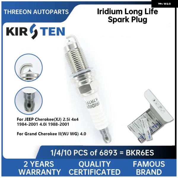 イリジウム スパークプラグ JEEP CHEROKEEXJ 2.5I 4X4 1984-2001 4.0I 1988-2001 GRAND CHEROKEE IIWJ WG 4.0 FR7HC KSP6893 カスタム パーツ アクセサリー...