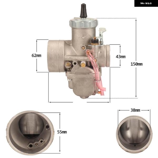 オートバイ VM38/38MM VM38-9 キャブレター 42-6025 13-5006 ラウンドスライドスピゴット キャブレター 2ストローク モトクロス カスタム パーツ アクセサリーHigh-concerned chemical:N...