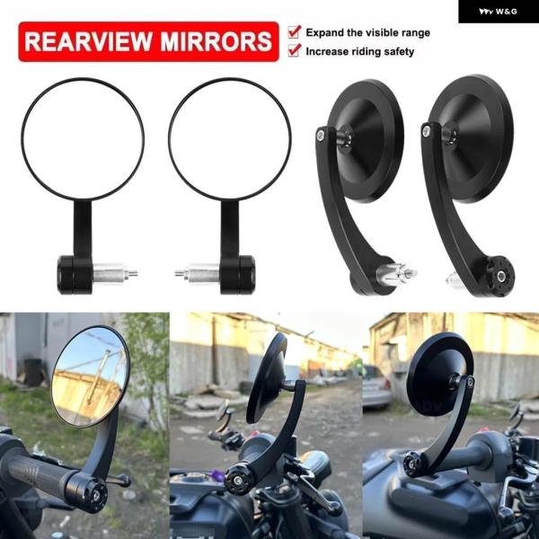 ホンダ ヤマハ 2022年モデル用ハスクバーナSVARTPILEN 401用 汎用 7/8インチ22MM ハンドルバー バックビューサイドミラー アクセサリー カスタム パーツ アクセサリーHigh-concerned chemical:N...