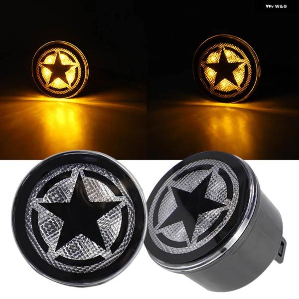 2007年2017年 ジープ ラングラー JK ラングラー アンリミテッド スモーカー フロントフェンダー LED ウィンカーライト とJKフレアライト アンバー ファイブスター カスタム パーツ アクセサリーHigh-concerned ...