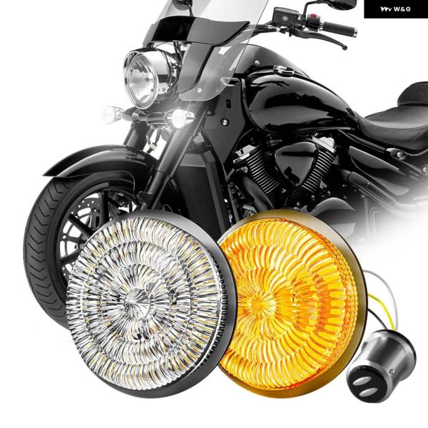 1157フロントLEDウィンカー2インチリア1156レッド インジケーター ランプバレットランプ ハーレー スポーツスター ツーリングエレクトラグライド CVOモト用 カスタム パーツ アクセサリーBattery Included:NoHi...