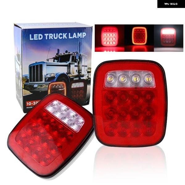 1979年2006年型 ジープ ラングラー YJ TJ CJピックアップ トラック 16LED ストップブレーキ リバースフロー点滅 テールライト カスタム パーツ アクセサリーHigh-concerned chemical:NoneCer...