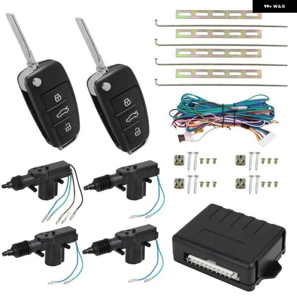 12V 汎用 10ピン中央ロック433MHZ 4ドアロック システム 車ドアキーレスエントリー システム 2 リモコン 付き アクチュエーター 付き カスタム パーツ アクセサリーHigh-concerned chemical:NoneOr...