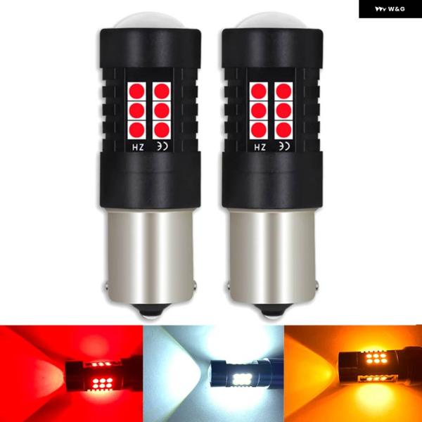 2PCS 1156 BA15S P21W LED BAU15S PY21W BAY15D LED 電球 1157 P21/5W R5W 21 3030 自動ランプ 電球 LED ライト アンバー ホワイト レッド カスタム パーツ アクセサ...