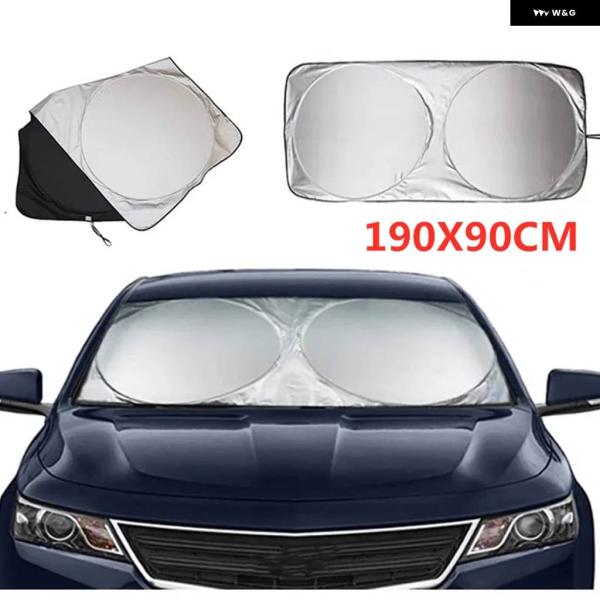 190X90CM UV防護シールド フロントリア ウィンドウ サンシェード サンシェード フロントガラス カバー 防雪 カスタム パーツ アクセサリーProduct application scenarios:OtherCraft of W...