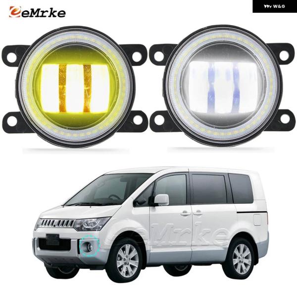 LED ANGEL EYE DRL 三菱 デリカ D 5 2007-2013 - 18個 フォグライト ASEEMBLY レンズ デイタイム ランニングライト カスタム パーツ アクセサリーCertification:CCCSpecial ...