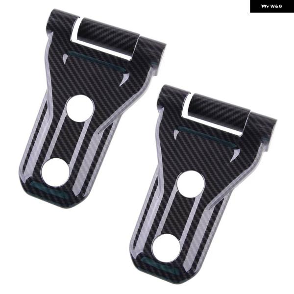 2ピース ボンネット エンジン ヒンジカバー バックルフィット ジープ ラングラー JL 2018 2019 2020 ABS プラスチック カーボンテクスチャ カスタム パーツ アクセサリーHigh-concerned chemical:...