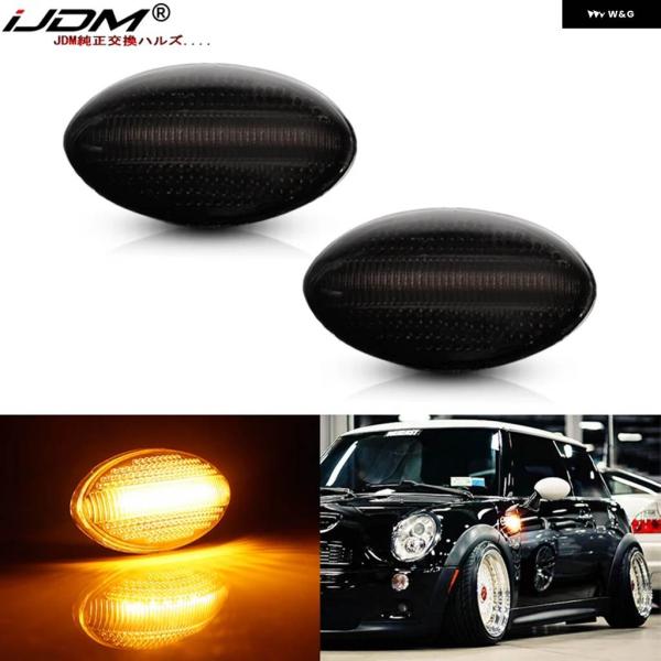 アンバー イエロー 12 バルブ T10 サイドマーカーランプ パネル ランプ BMW ミニクーパー R50 R52 R53 2002-2008 ウィンカーライト カスタム パーツ アクセサリーHigh-concerned chemical...