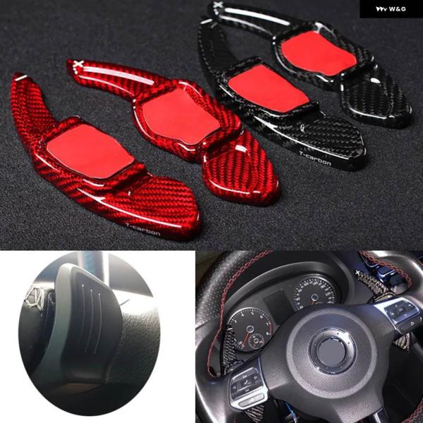 ステアリングホイール パドル シフト フォルクスワーフ ゴルフ 5 6 MK6 GTI R JETTA MK5 パサート B6 B7 CC POLO SHARAN ティグアン カーボン カスタム パーツ アクセサリーHigh-concern...