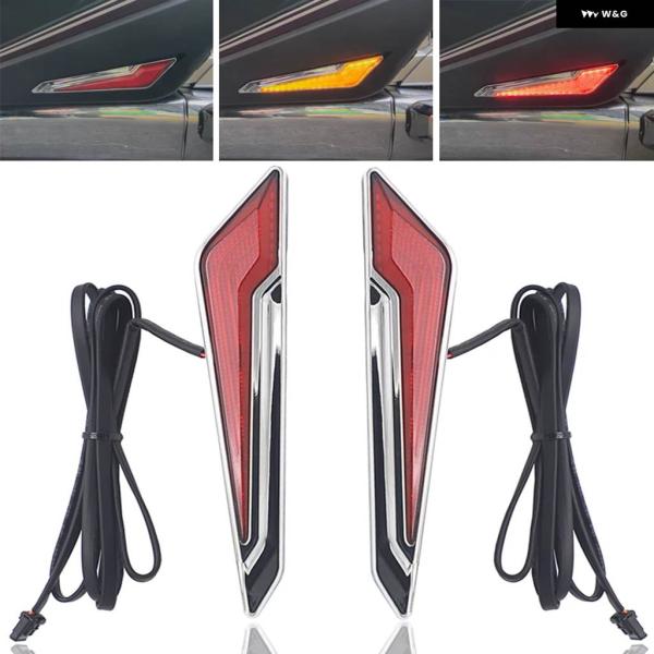 ゴールドウイング ウィンカーサイド サドルバッグ クローム LED マーカーライト 装飾 ランプ ホンダ ゴールドウィング1800 GL1800 F6B 2018年型 - アップ カスタム パーツ アクセサリーBattery Include...