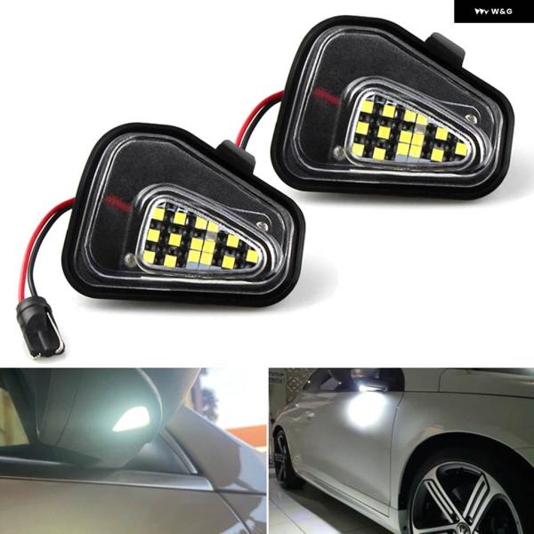 VW パサート B7 CC シロッコ ジェッタ MK6 EOS ビートル R LED サイド バックミラー フロア グラウンド ランプ パドル ウェルカム ライト カスタム パーツ アクセサリーFor Vehicle Brands/Mode...