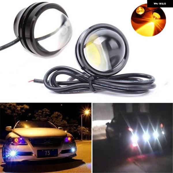 イーグルアイ LED 12/24V 15W リバースパーキング DRL デイタイムランニングライト LED ホワイト ブルー イエロー レッド オートフォグランプ 2個 カスタム パーツ アクセサリーVoltage:12 V / 24 VS...