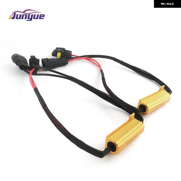 X H1 H3 H8 H11 H7 9005 9006 LED HID ヘッドライト DRL フォグライト 負荷抵抗器 配線ハーネス 車 H7 H11 LED 抵抗器 デコーダー カスタム パーツ アクセサリーCar Brand:for V...