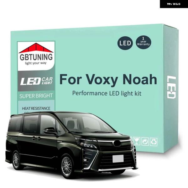 LEDインテリアライトバルブキット トヨタ ヴォクシー ノア 60 65 70 75 80系 AZR60 AZR65 ZRR70 ZRR75 ZRR80 ZWR80 ドームランプ CANバス カスタム パーツ アクセサリーFor Vehic...