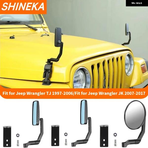 フードラッチキャッチ ブラインドスポットミラー リバース補助ミラー ジープ ラングラー TJ JK 1997-2017 広角ミラー カスタム パーツ アクセサリーHigh-concerned chemical:NoneSpecial Fea...