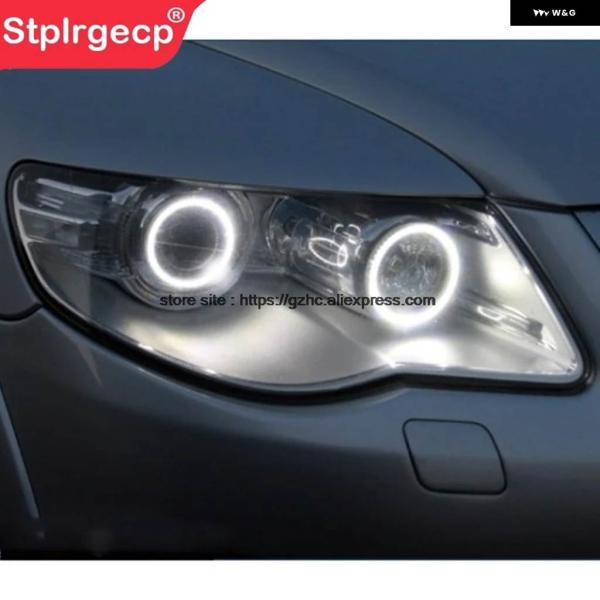 フォルクスワーゲン VW トゥアレグ 2007 - 10 ウルトラ デイライト DRL CCFL エンジェルアイズ デーモンアイズ キット ウォームホワイトリング カスタム パーツ アクセサリーHigh-concerned chemical...