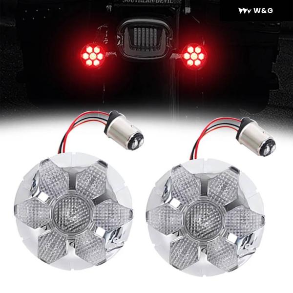 BULLET ウィンカー インジケーター ライトランプ 1156 1157 LED インサートライト オートバイ バイク ハーレー ツーリング スポーツスター グライド ダイナ FLSTF CVO カスタムパーツ アクセサリー 交換用部品H...