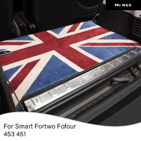 スマート フォーツー フォーフォー 451 453 2007 - 10 2011-14 カスタム カー トランク マット カーアクセサリー ユニオンフラッグ スタイリング カスタムパーツ アクセサリー 交換用部品Hign-concerned...