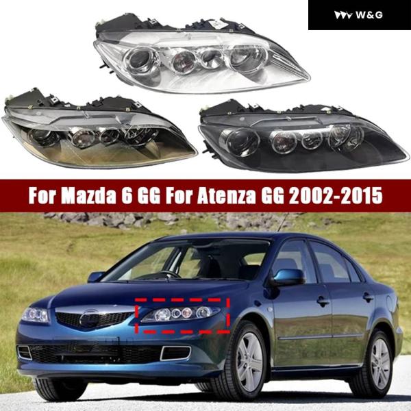車用フロント ヘッドランプ ライト アセンブリ ハロゲン マツダ 6 GG アテンザ GG 2002-2015 オート 左と右 フロント バンパー ヘッドランプ ヘッドランプ カスタムパーツ アクセサリー 交換用部品Hign-concern...