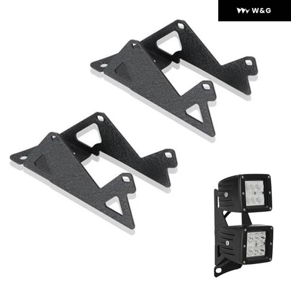 07-18 ジープ ラングラー JK フロントガラス ヒンジ アンダーコーナー Aピラー 取り付け ブラケット 3インチ 18W ポッド LED ワークライト 4個付き カスタムパーツ アクセサリー 交換用部品Hign-concerned ...