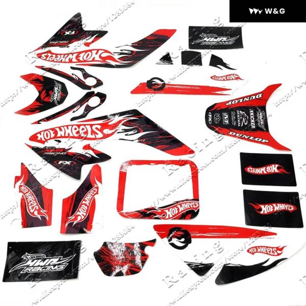 3M デカール エンブレム ステッカー グラフィック CRF50 SSR SDG DHZ THUMPSTAR ピットダート オートバイ バイク レッド/ブラックカラー カスタムパーツ アクセサリーItem Weight:0.35kgItem...