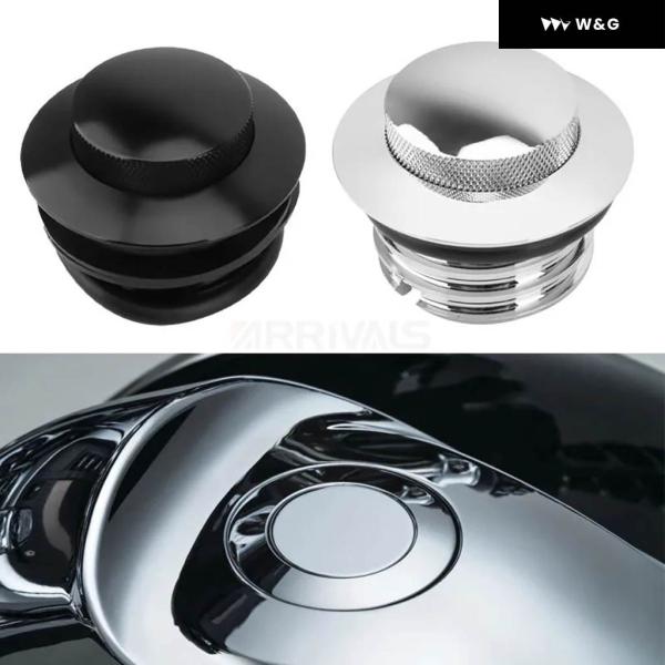 クロームブラック オートバイ バイク CNC アルミ ポップアップ オイルタンク ガスキャップ ハーレー スポーツスター XL883 XL1200 ダイナ FXD ソフティアル ファットボーイ CVO カスタムパーツ アクセサリーOrigi...