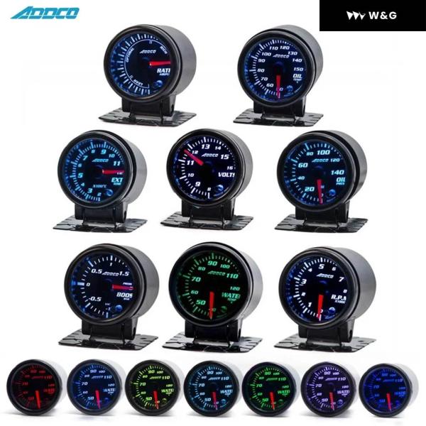 ADDCO 2インチ 52MM 7色LED スモークフェイス 油圧 水温 油温 EGT 排気温度 ターボブースト タコメーター ゲージメーター AD-GA52 カスタムパーツ アクセサリーHign-concerned Chemical:No...