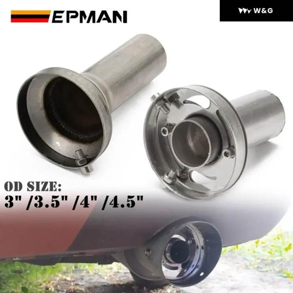 汎用 3インチ / 3.5インチ / 4インチ / 4.5インチ 車用 ステンレス マフラー サイレンサー ラウンドチップ EP-XS カスタムパーツ アクセサリーHign-concerned Chemical:NoneSpecial Fe...