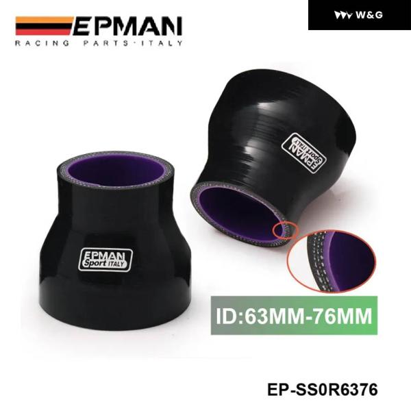 2.48インチ-3インチ 63MM-76MM シリコンホース ストレートレデューサージョイナーカップリング ブラック BMW E39 5シリーズ 1997-2003 EP-SS0R6376 カスタムパーツ アクセサリーSpecial Fea...