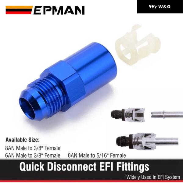 6AN 8ANオスフレア 3/8インチ 5/16インチクイックコネクトメス プッシュ オンアルミコネクタフィッティング燃料アダプタEPJTAN-KDJ カスタムパーツ アクセサリーSpecial Features:universalItem...