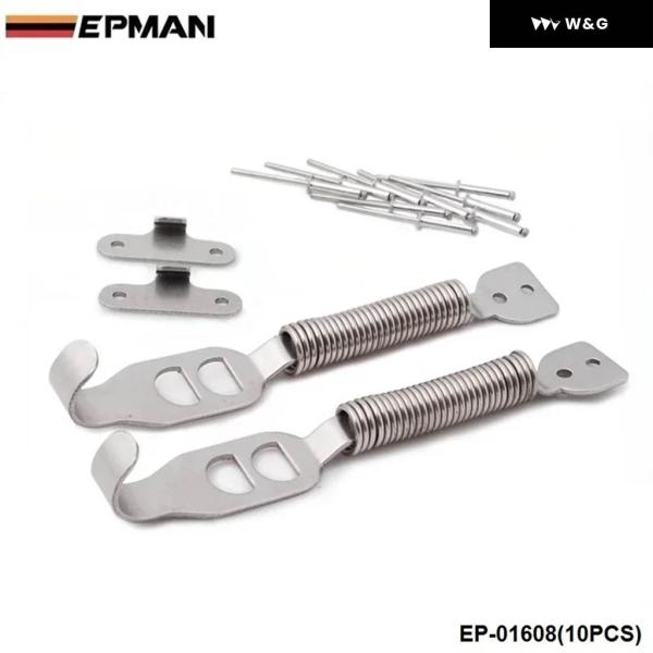 10個 ステンレス スプリング 車 トランク フードキット フックロックヒンジ 合金 シルバー VW GOLF GTI MK3 MK7 MK5 EP-01608 10個 カスタムパーツ アクセサリーHign-concerned Chemic...