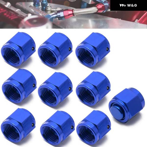 AN6 6AN メスフレアエンドキャップ ブロックオフプラグフィッティング アダプター アルミ - ブルー 10個 EPJTAN6MD カスタムパーツ アクセサリーSpecial Features:universalItem Diamete...