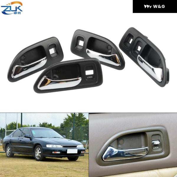 クロームメッキ車内装 ドアハンドル ホンダ ACCORD 1994 1995 1996 1997 SV4 インナー ドアハンドル ブラック グレー ブラウン色 カスタムパーツ アクセサリーHign-concerned Chemical:No...