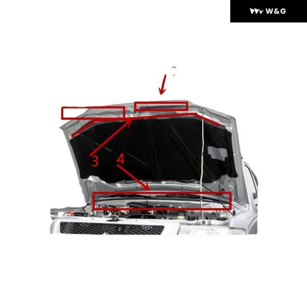 1個 3個フードラバーシール パジェロ ミニ H60 ボンネット ラバーストリップ モンテロ ピニンボディラバー ショーグン IO MR313797 カスタムパーツ アクセサリーHign-concerned Chemical:NoneOth...