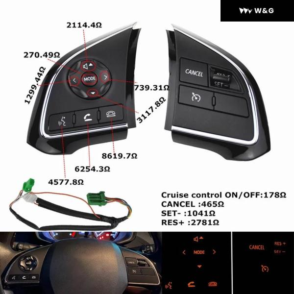 車用クルーズ コントロール スイッチ オーディオ ステアリングホイール ボタン 三菱 アウトランダー3 スポーツ GT エクスパンダー エクリプス ASX フィアット フルバック カスタムパーツ アクセサリーHign-concerned C...