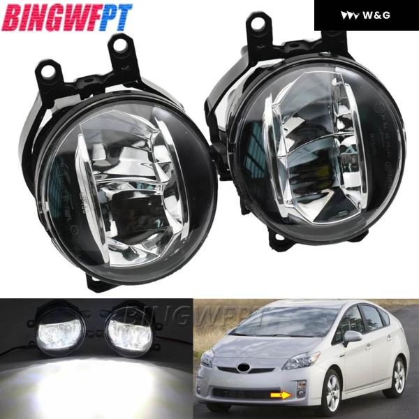 トヨタ プリウス ZVW30 XW30 2009 2010 2011 LED エンジェルアイ フォグランプ デイタイム ランニング フォグライト DRL カットラインレンズ フォグランプ カスタムパーツ アクセサリーHign-concern...