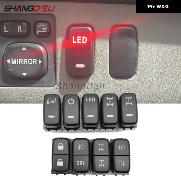 赤色LED フォグランプ スイッチ プッシュ ボタン 三菱 パジェロ トライトン ASX ランサー ジンガー フォルティス ギャラン DRLオンオフ コントロール アクセサリー カスタムパーツ アクセサリーSpecial Features:...