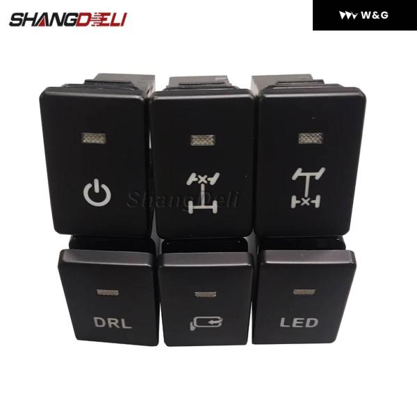 トヨタ カムリ プリウス カローラ ランドクルーザー プラド RAV4 2007-2011 LEDライト フロントデフロックスイッチ ミラー 加熱 プッシュ ボタン 1個 カスタムパーツ アクセサリーHign-concerned Chemi...