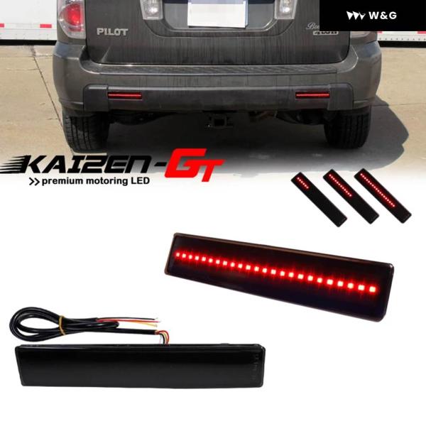 赤色LED車用リア バンパー リフレクター ブレーキ テールライト リア フォグランプ シーケンシャル ウィンカーライト 付き 2006-2008年式 ホンダ パイロット カスタムパーツ アクセサリーHign-concerned Chemi...