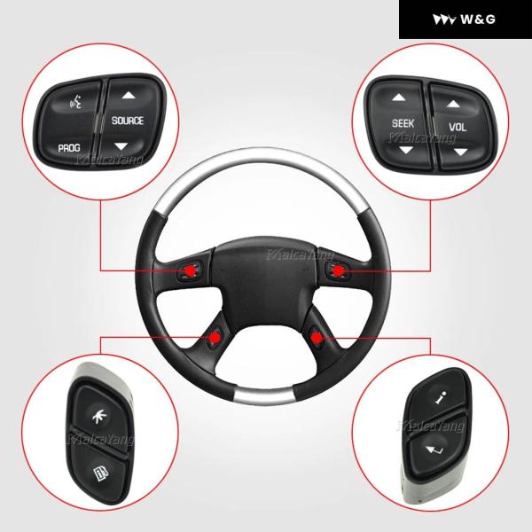 オート ステアリングホイール ラジオ ボリューム コントロール スイッチ ボタン シルバラード GMC ユーコン ハマー H2 シボレー トレイルブレイザー LEDライト カスタムパーツ アクセサリーSpecial Features:Ste...